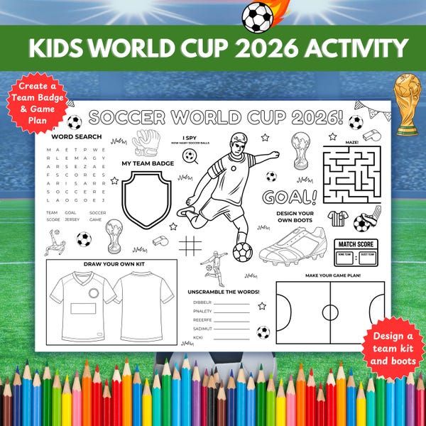 Fifa Coloring Pages - Etsy UK