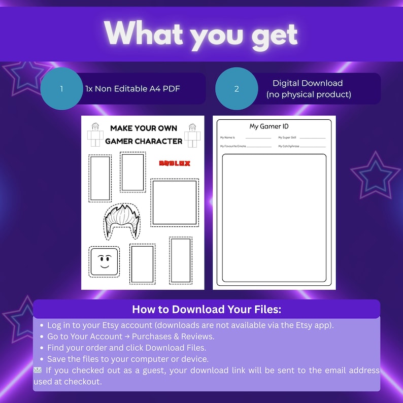 Make Your Own Game Character | Printable Kids Activity | Gamer Party ...
