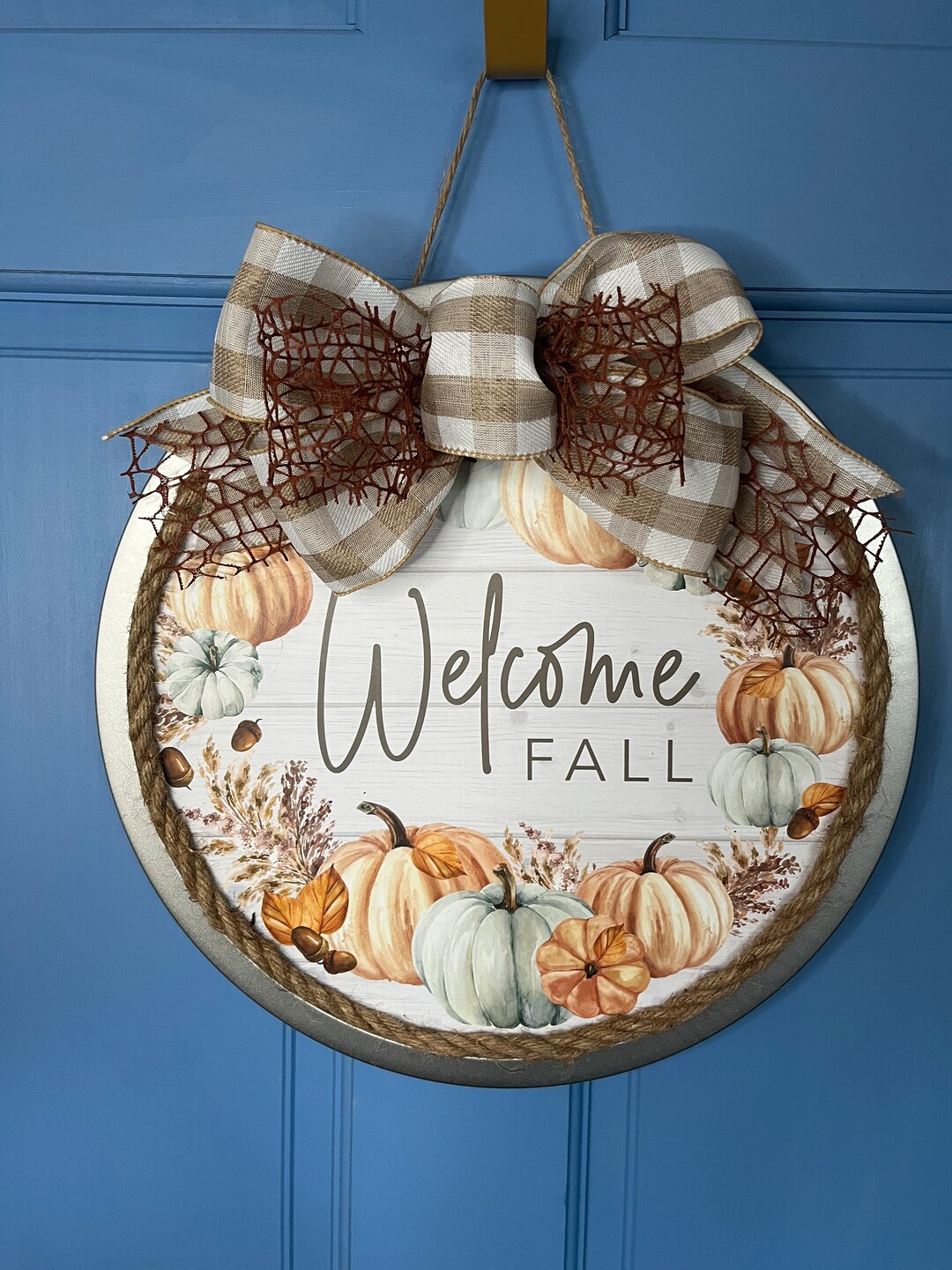 Fall Door Hanger,fall Wall Decor,welcome Fall Door Hanger,fall Sign ...