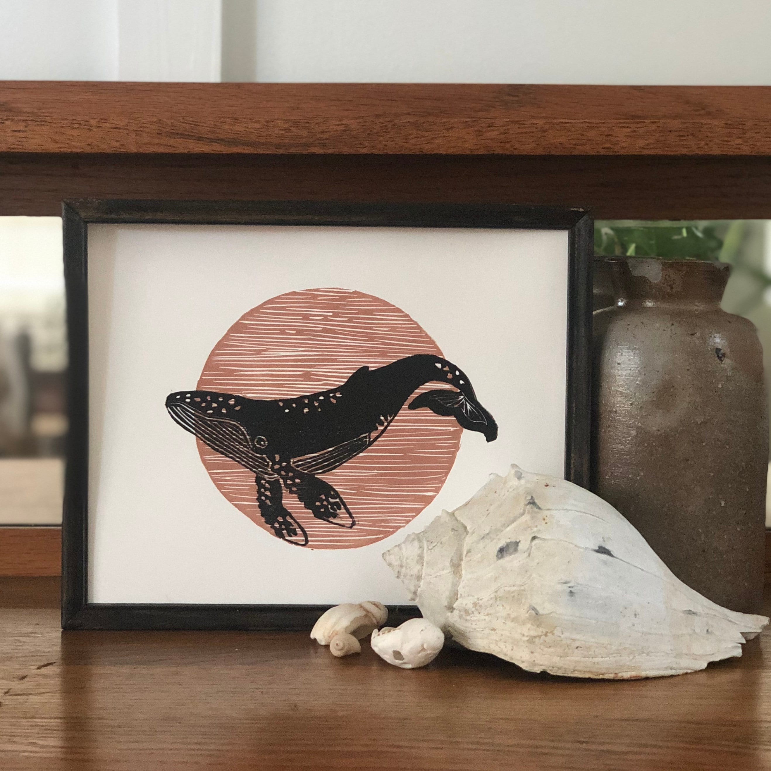 Whale II - Humpback Whale Handmade Block Print - Etsy