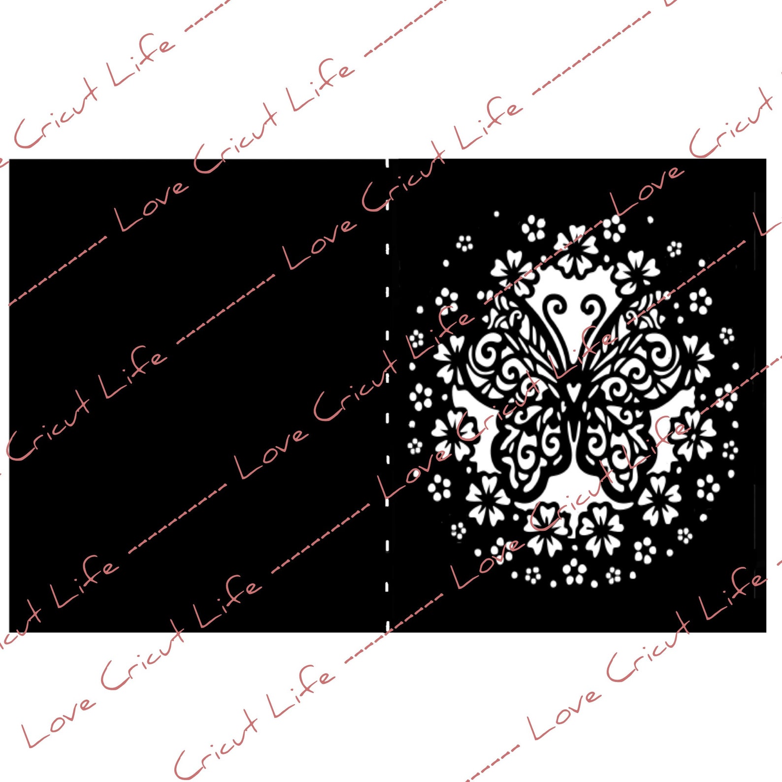 Cricut Lacy Butterfly Card Template/svg and PNG File Instant - Etsy