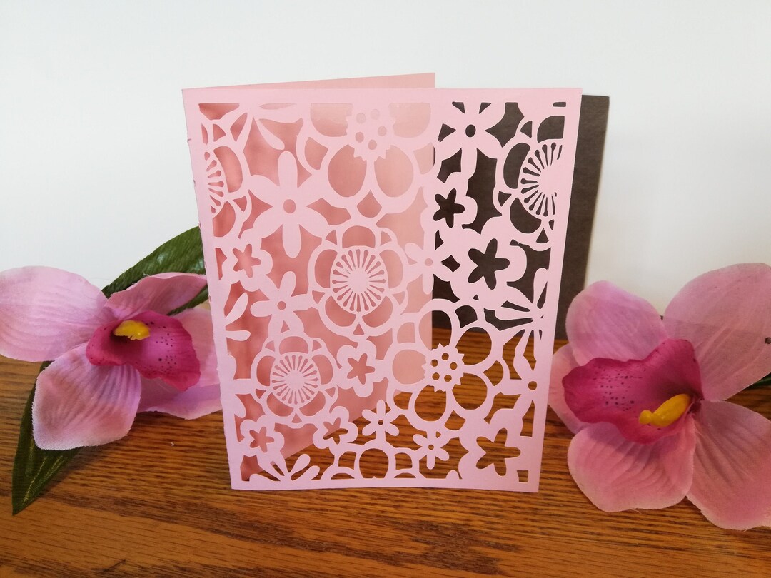Cricut Joy Lacy Flower Card Template/svg & PNG File Instant Download ...