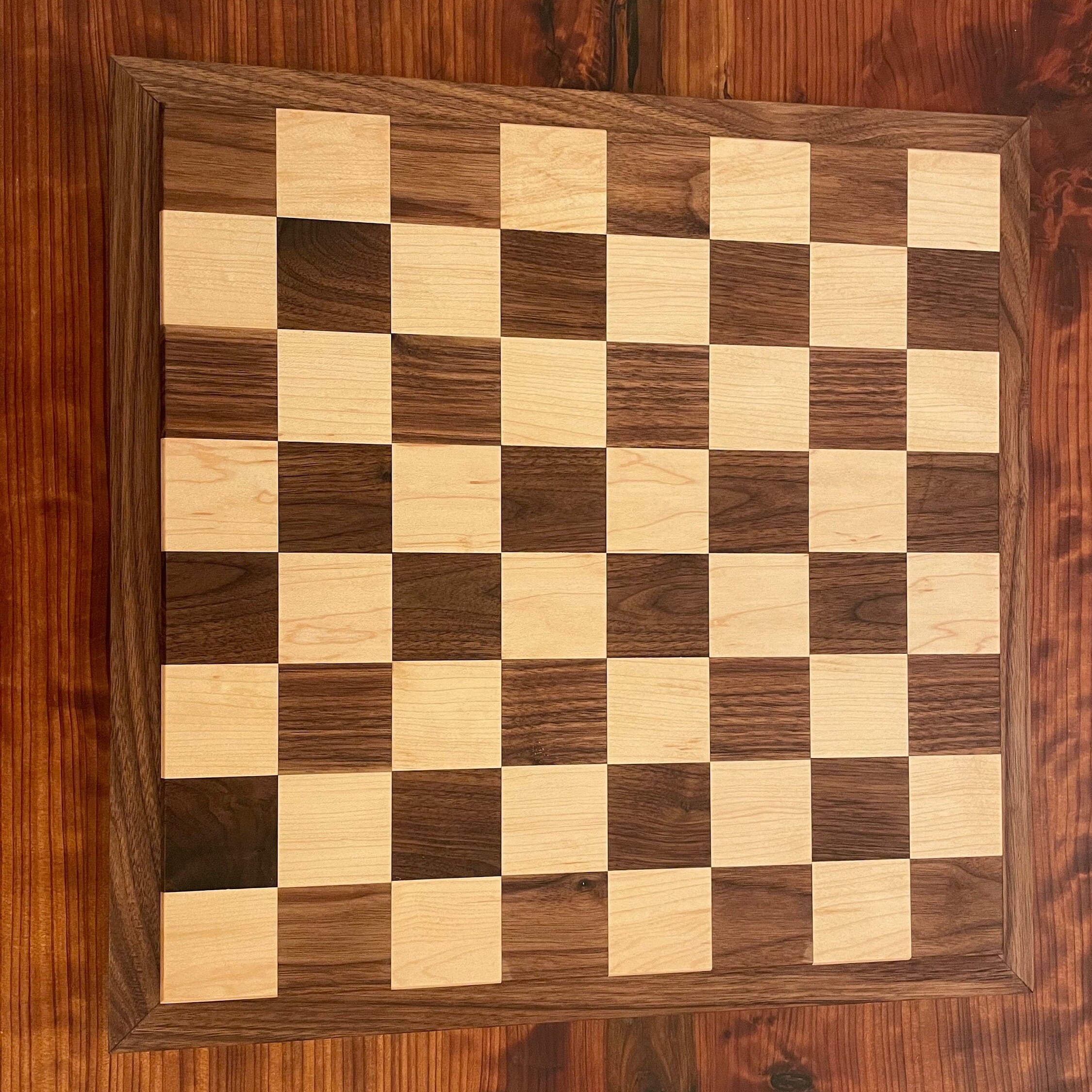 Solid Wood Chess Board - Etsy