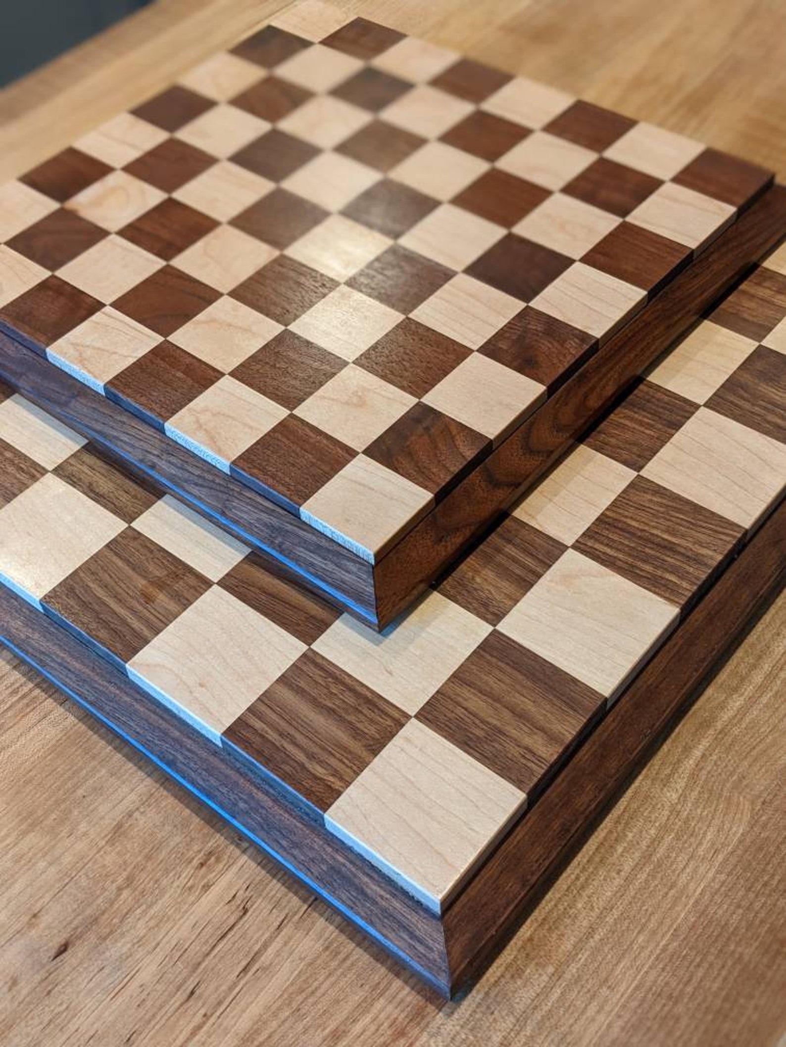Solid Wood Chess Board - Etsy