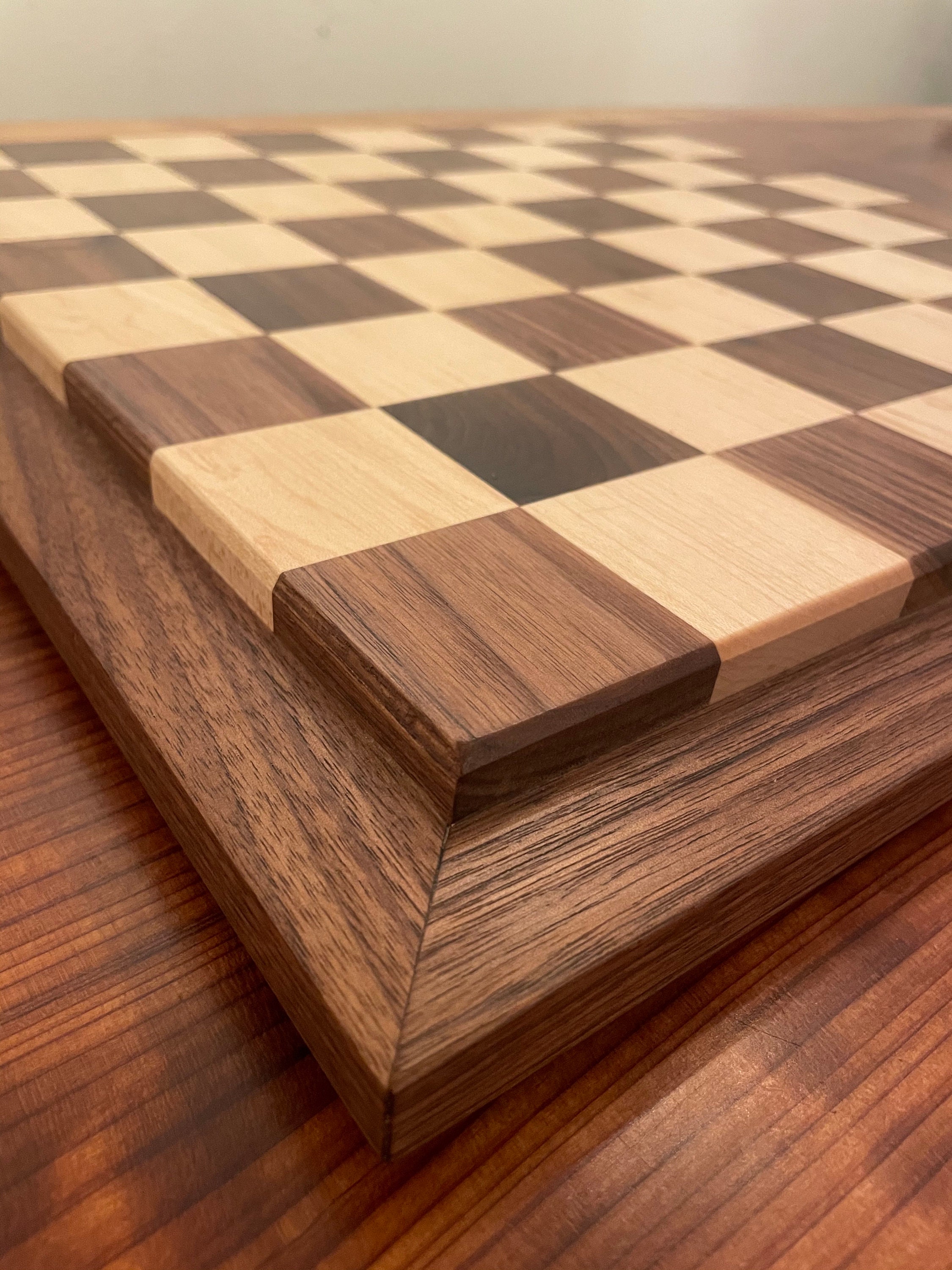 Solid Wood Chess Board - Etsy