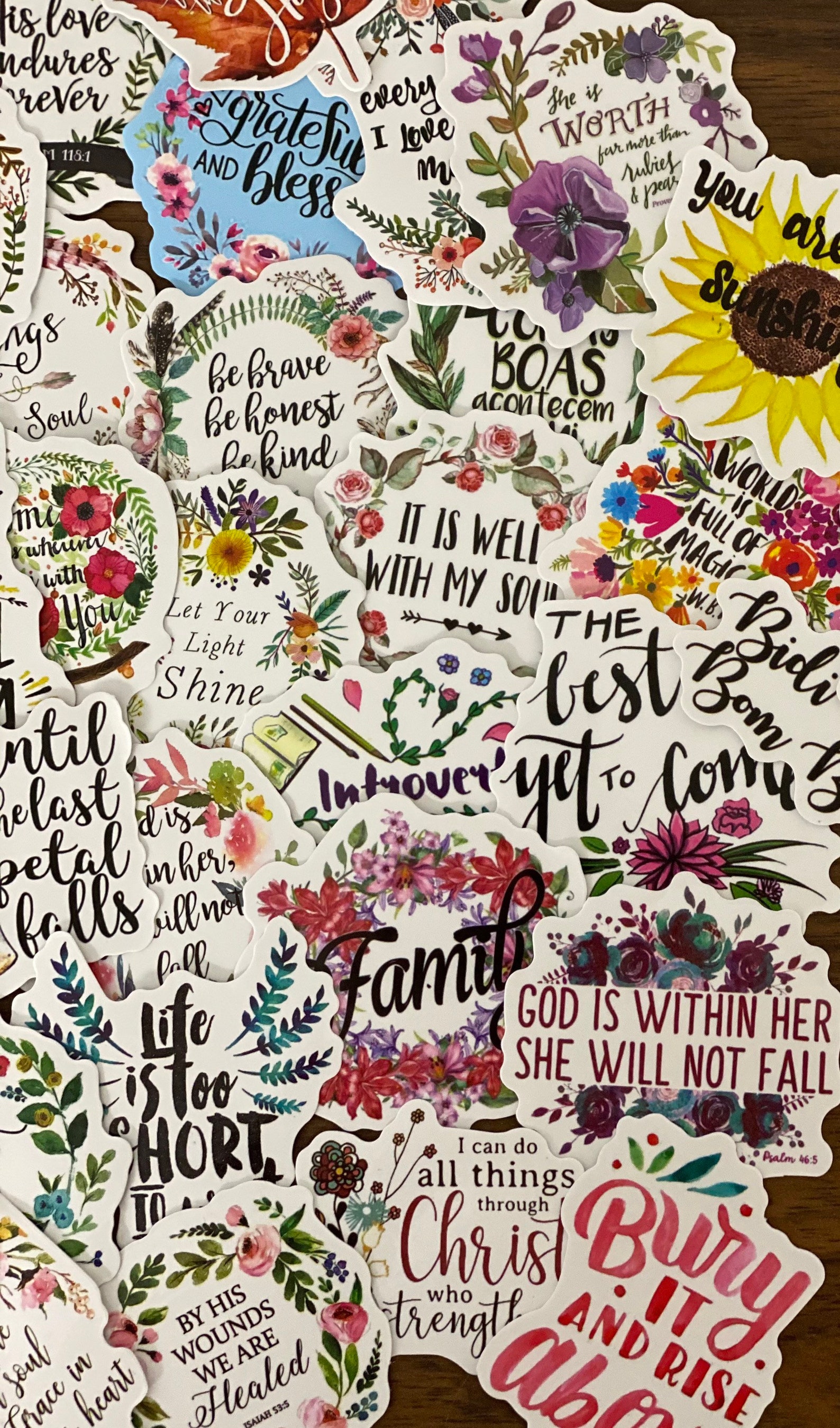 Inspirational Sayings Sticker Packs - Etsy