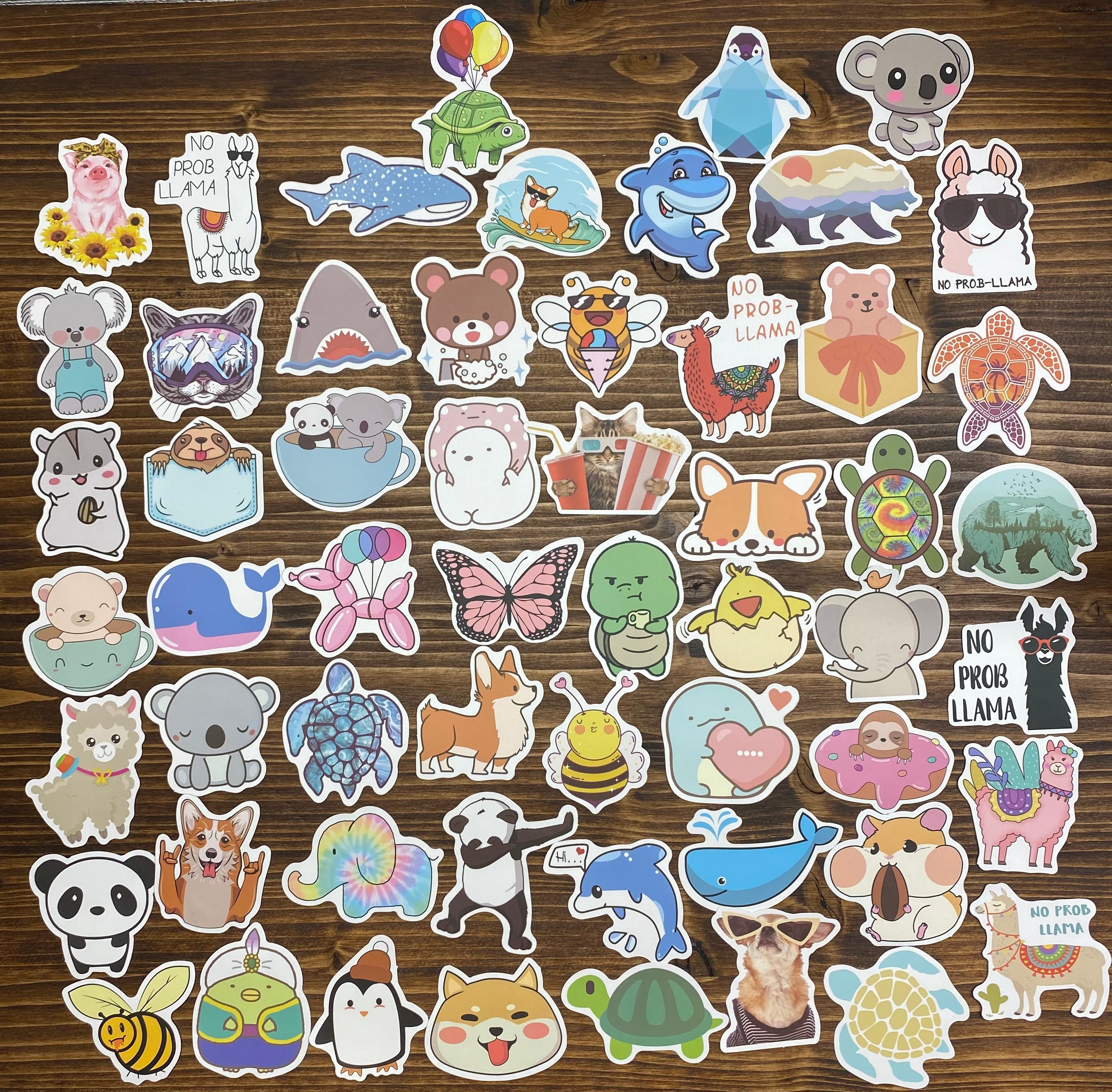Cute Animal Vinyl Sticker Packs - Etsy