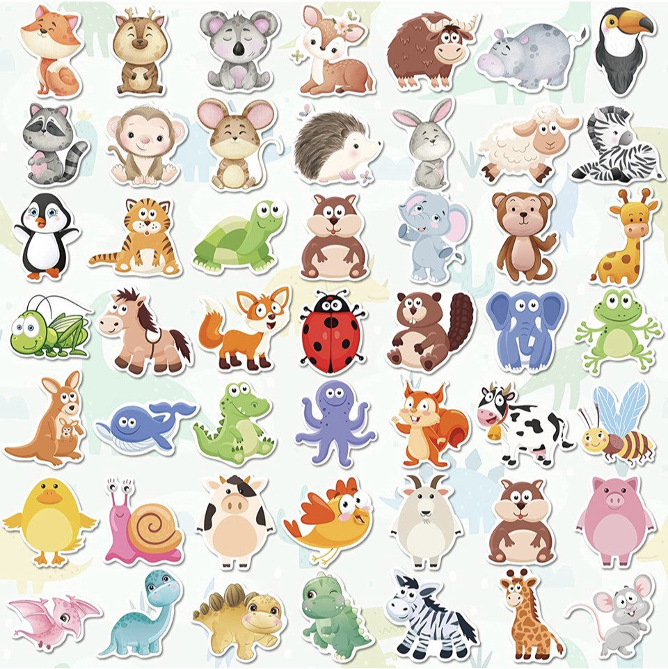 Cute and Fun Animal Vinyl Sticker Packs - Etsy