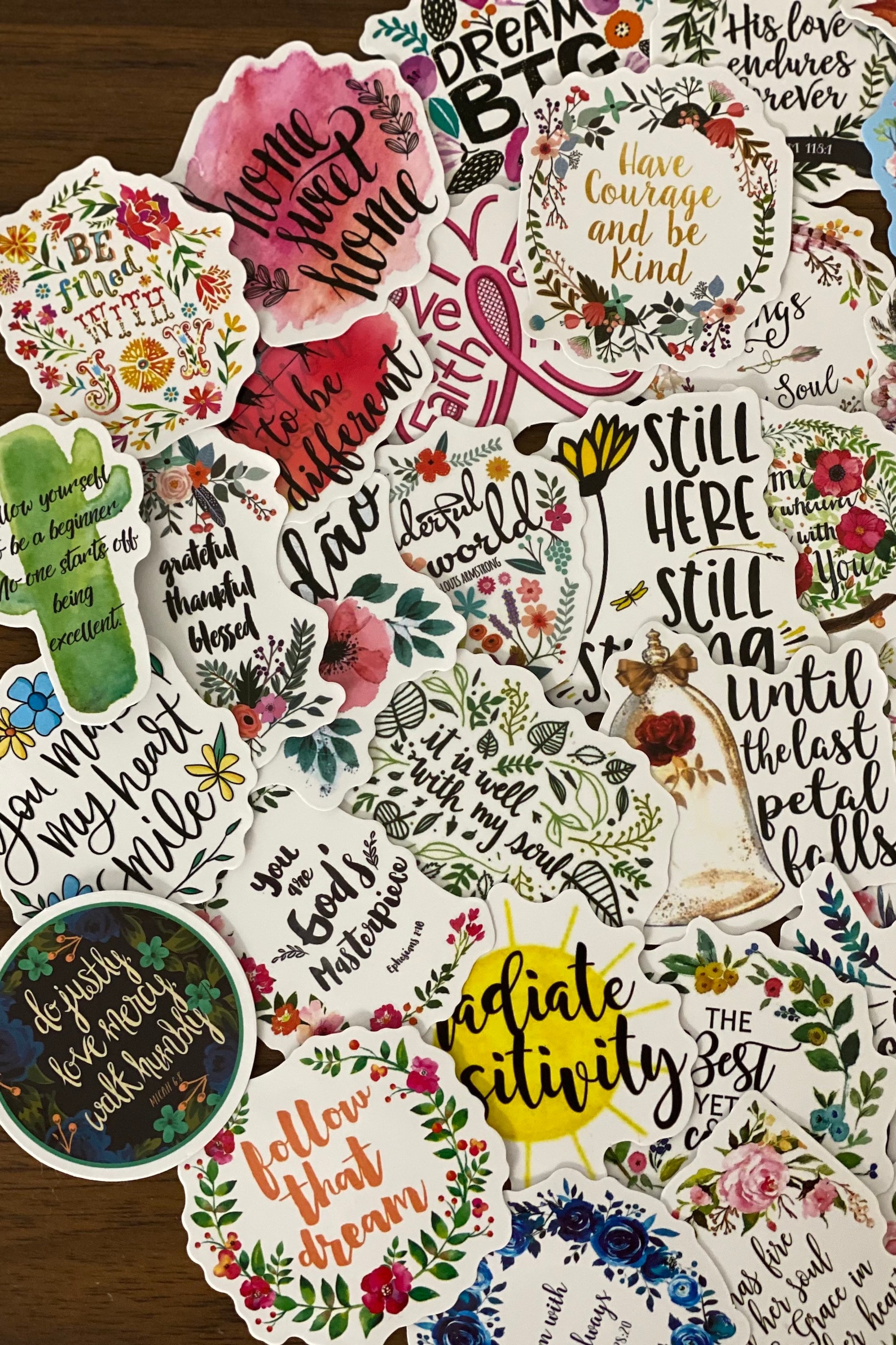 Inspirational Sayings Sticker Packs - Etsy