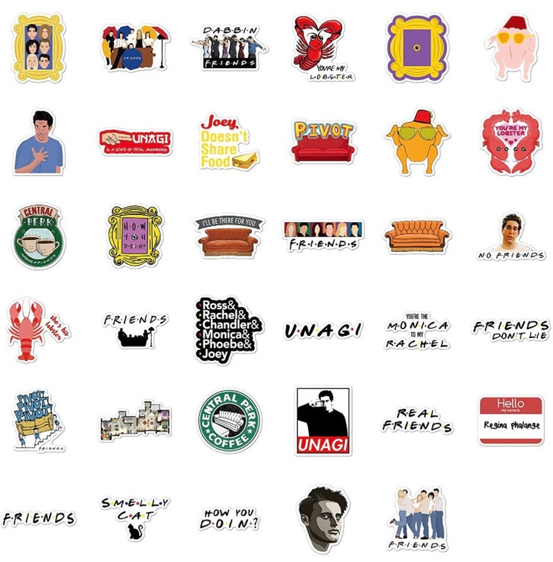 Friends TV Show Sticker Packs - Etsy