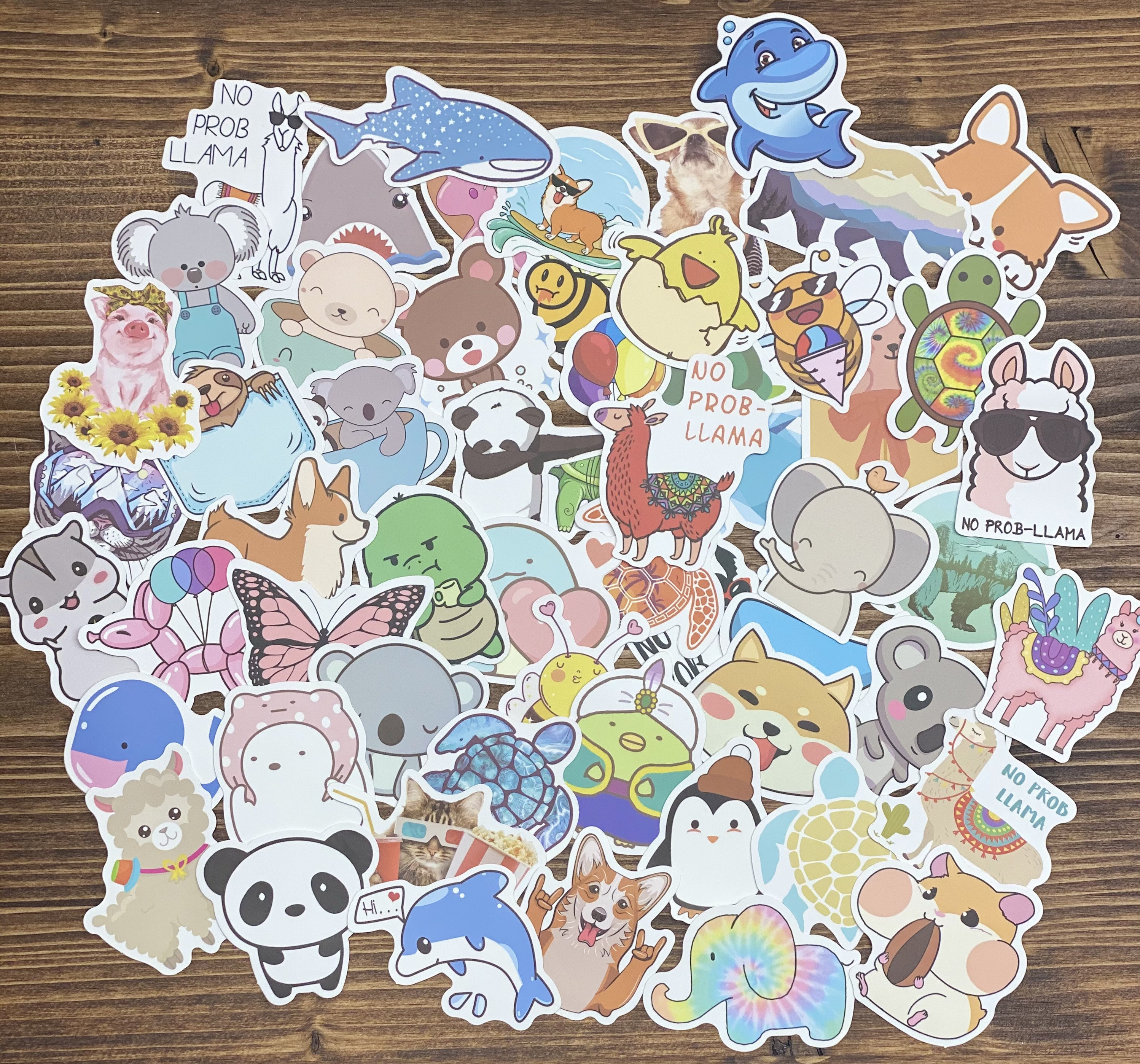 Cute Animal Vinyl Sticker Packs - Etsy