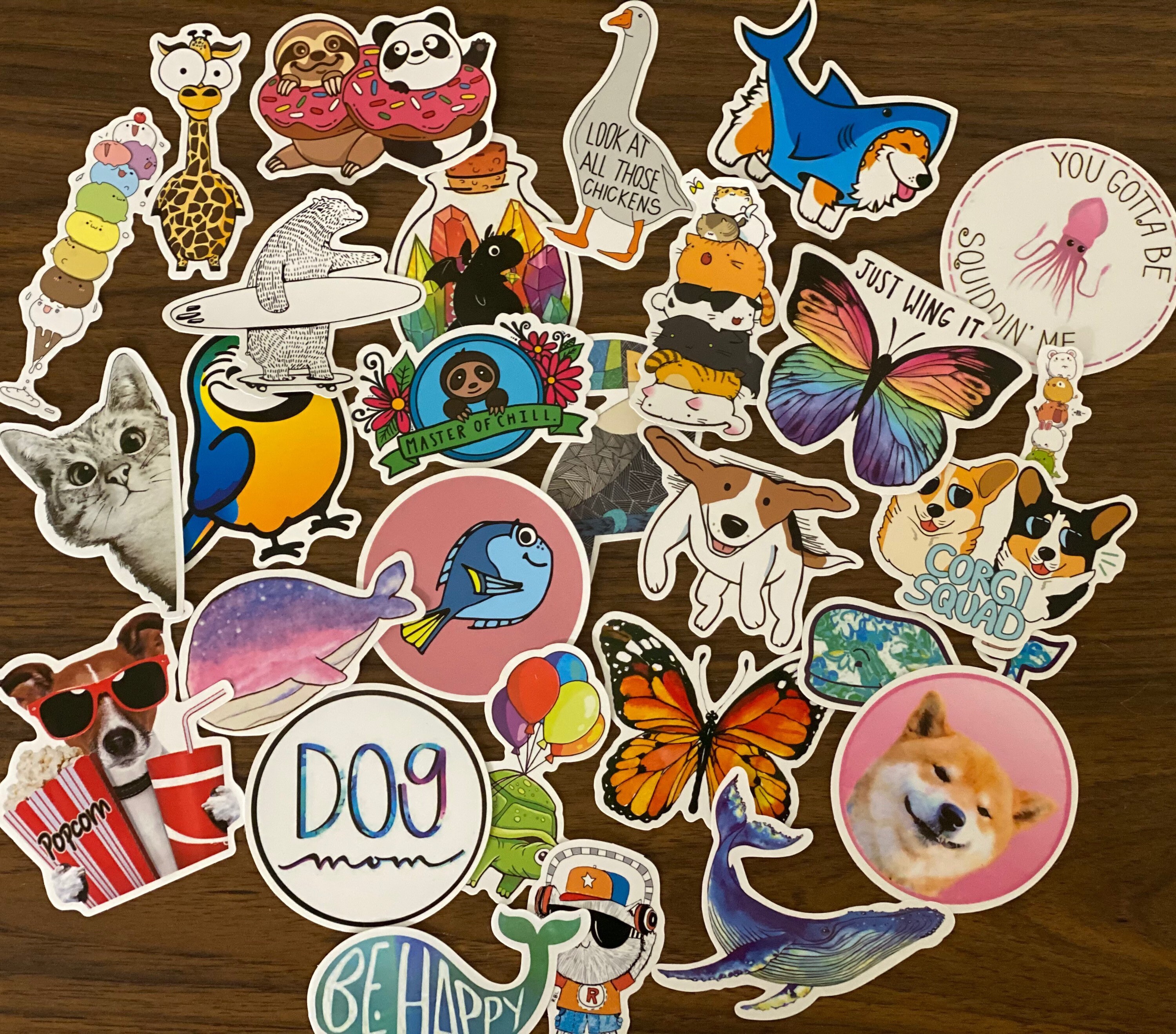 Cute animal vinyl sticker packs - Etsy 日本