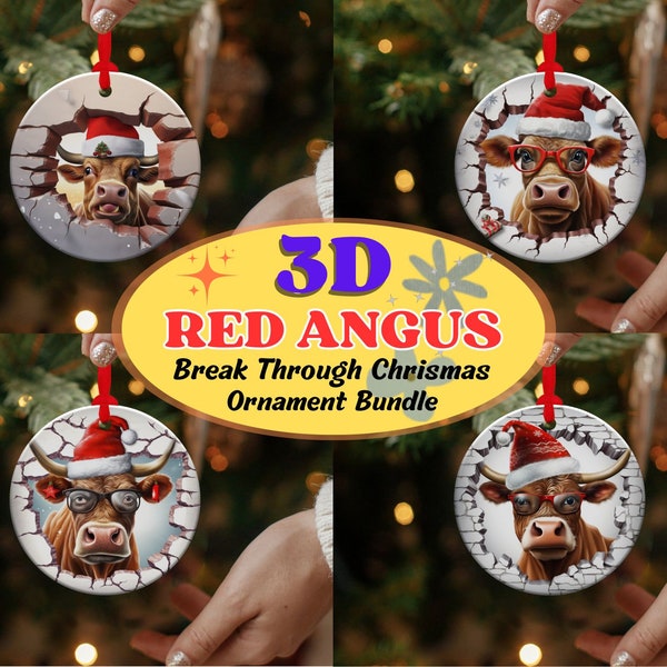 Christmas Red Angus - Etsy