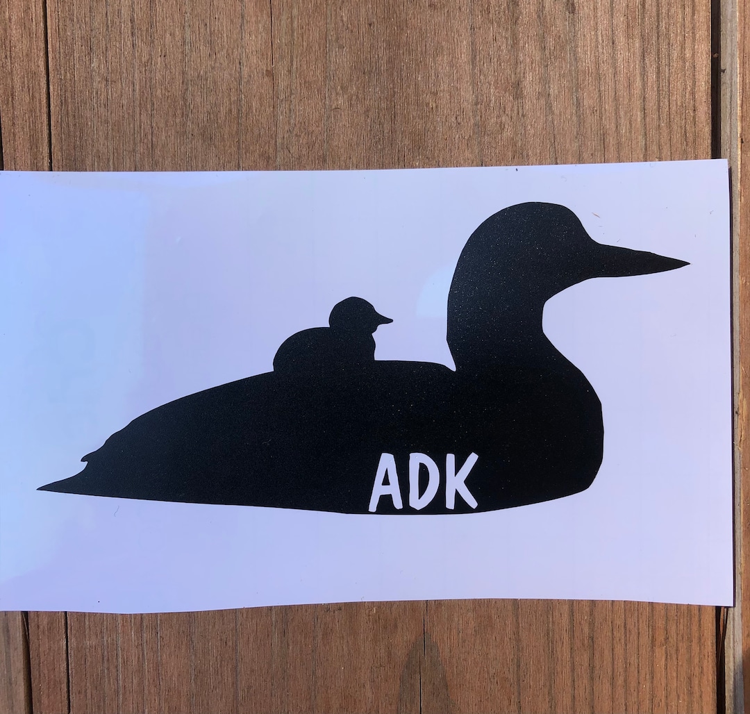 ADK Loon Sticker, Adirondacks, Loons, Vinyl Stickers, Car Decal, Vinyl ...