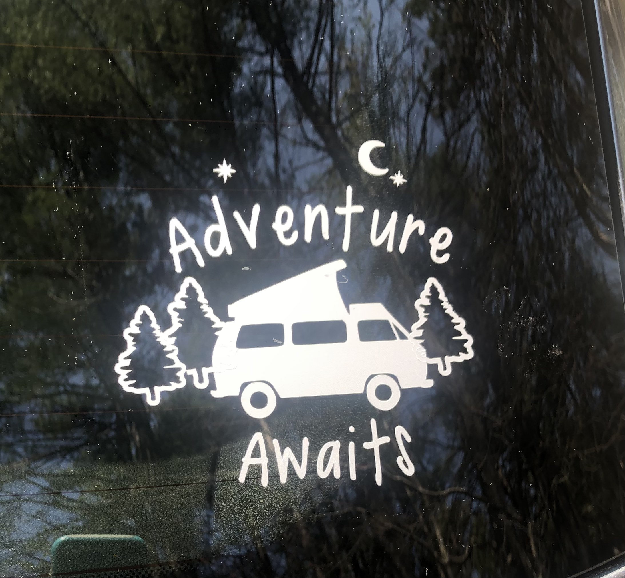 Adventure Awaits Westy Decal, Vanagon Westfalia, VW, Vinyl Decal, Car ...