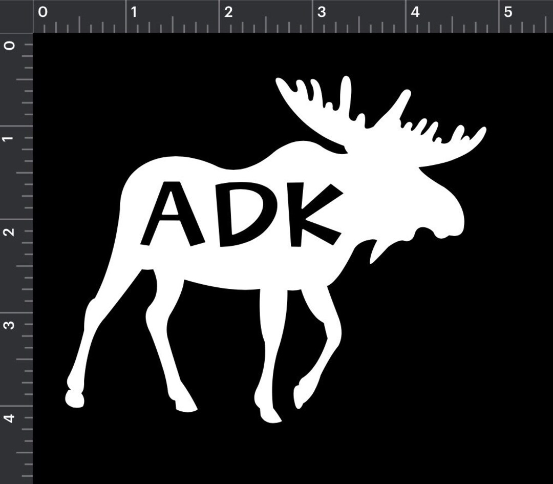 ADK Moose Decal, Sticker, Car Decal, Adirondacks, Vinyl Sticker ...