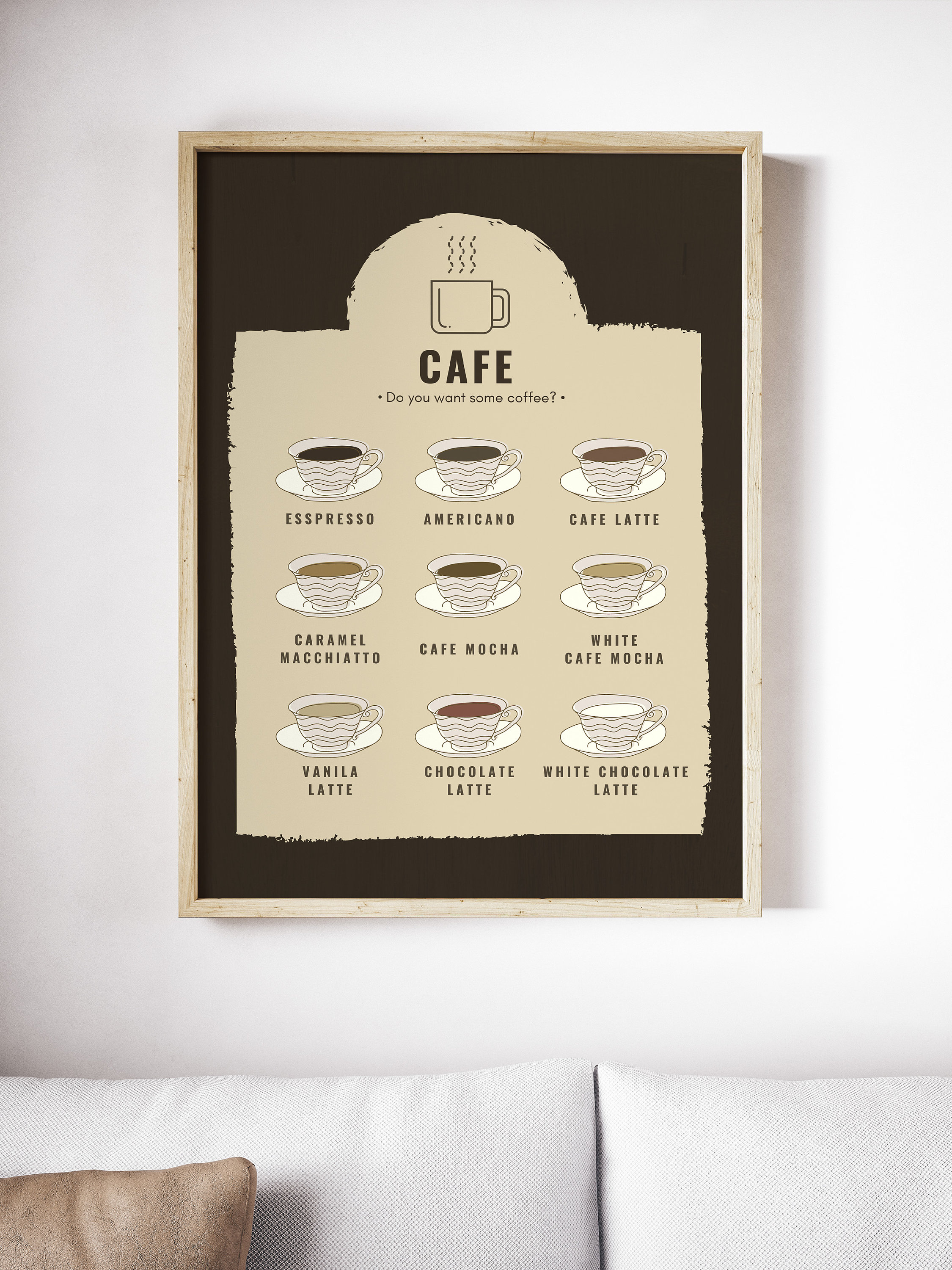 CAFE Menu - Coffee Sign,printable Art, Kitchen Art, Home Deco, Wall Art ...