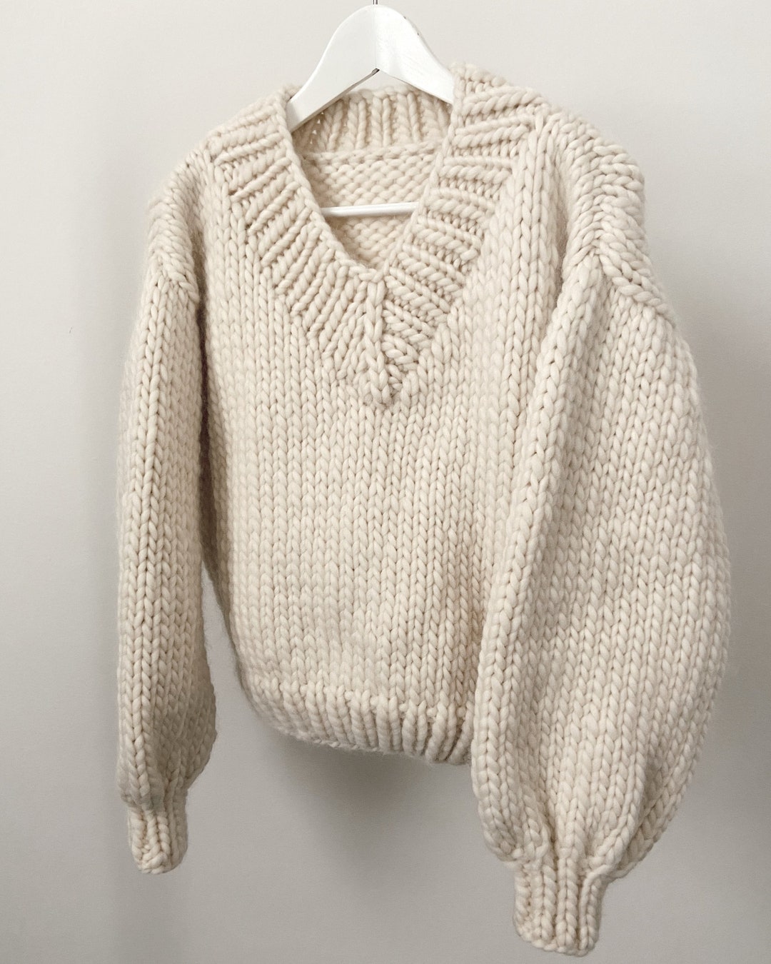 Knitting Pattern: the V Neck Jumper by Lovebird Knitwear - Beginner ...