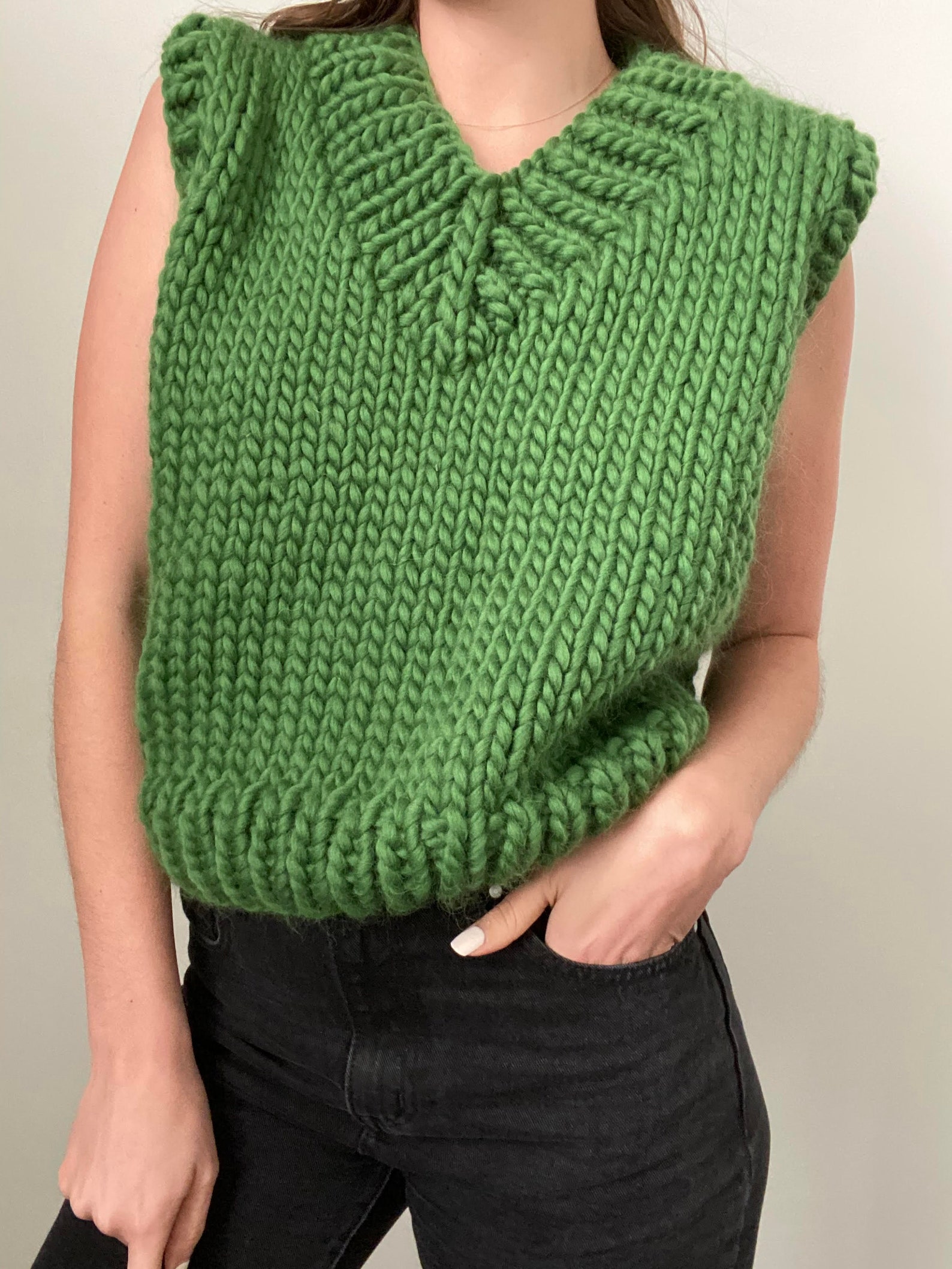 Knitting Pattern: the V Neck Vest by Lovebird Knitwear - Beginner ...