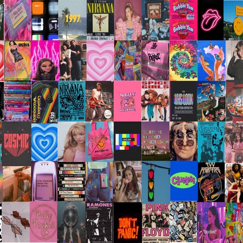 90s Collage Kit Y2K Wall Collage 90s Aesthetic Collage Kit | Etsy UK