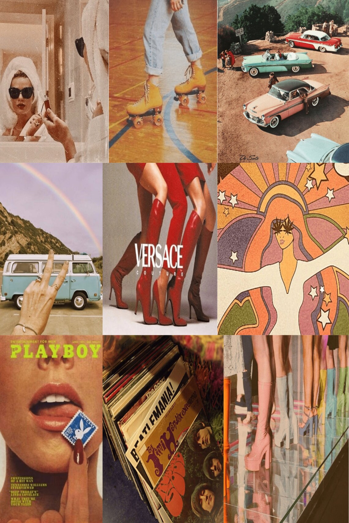 100 PCS 70s Wall Collage Kit Retro Wall Collage Kit | Etsy