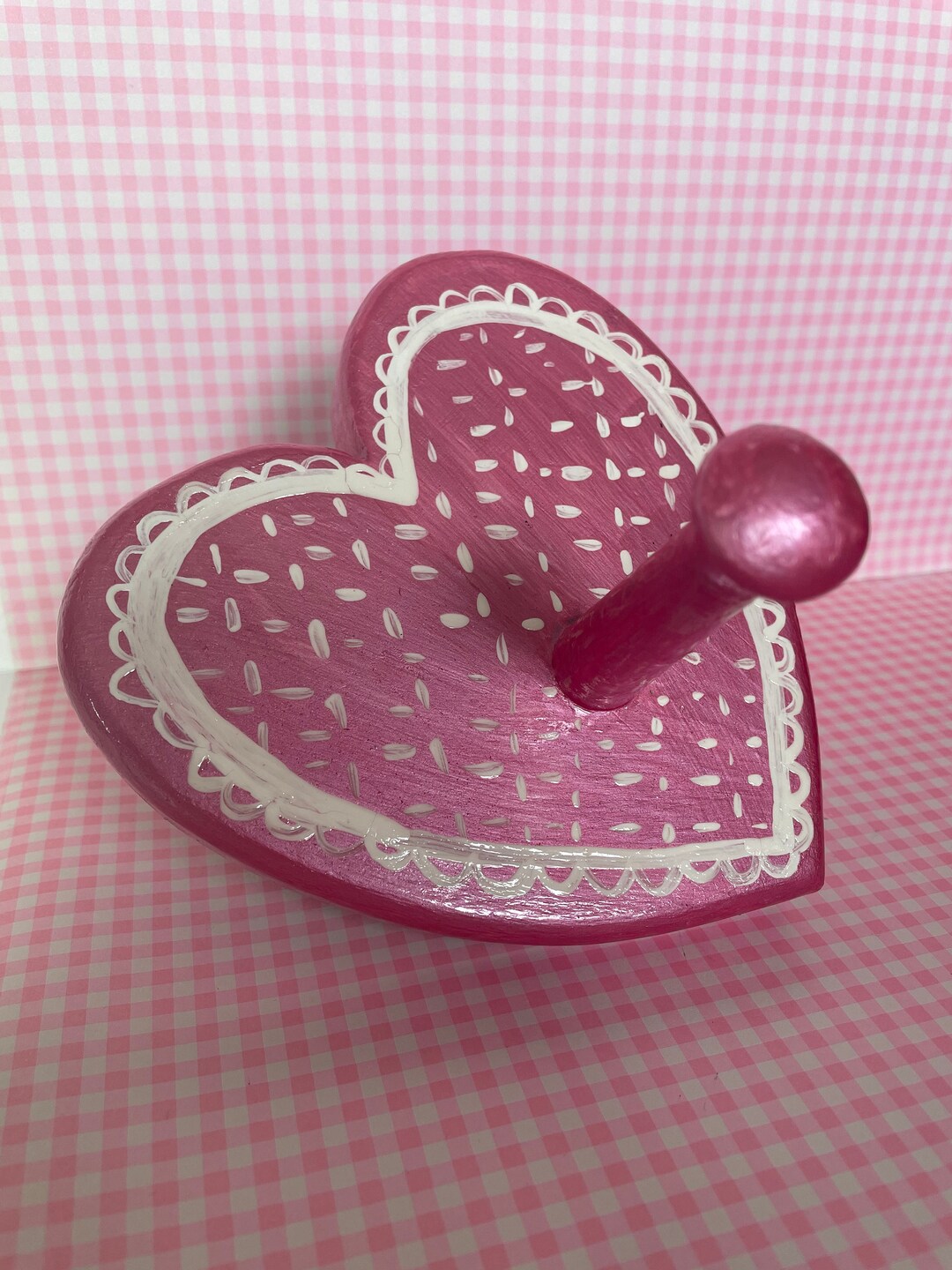 Hand-painted Heart Peg - Etsy