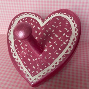 Hand-painted Heart Peg - Etsy