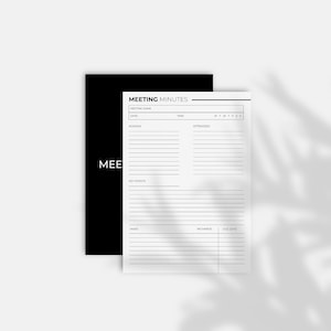 Meeting Minutes Note Template for Meeting Agenda, Planning ...