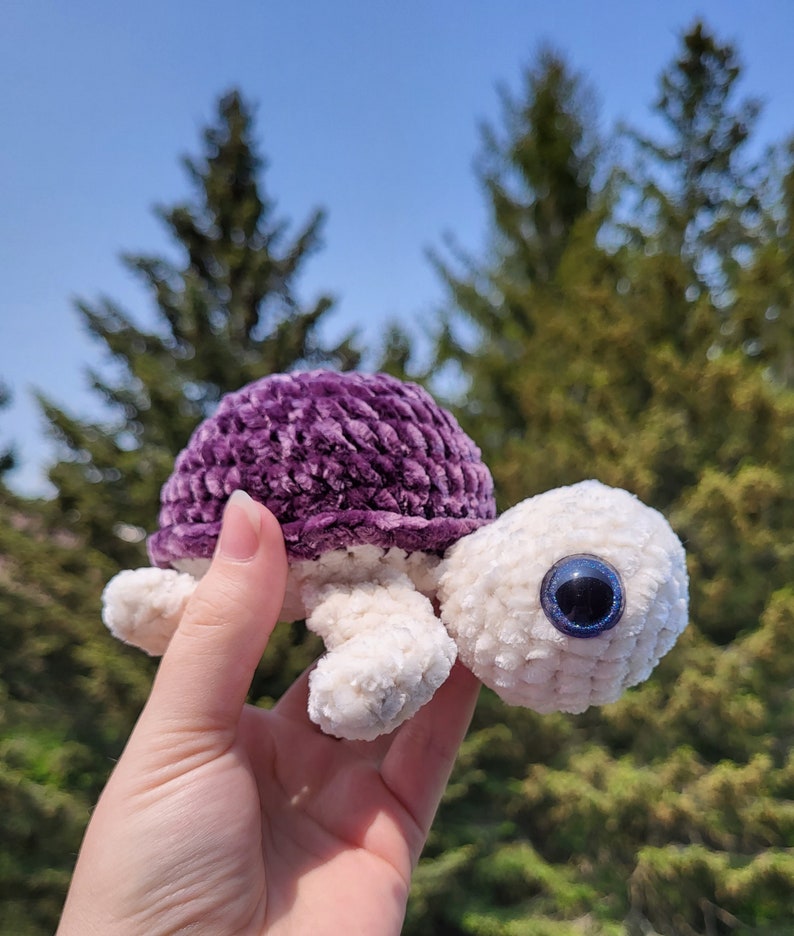 Purple Crochet Turtles Amigurumi Turtle Plush - Etsy