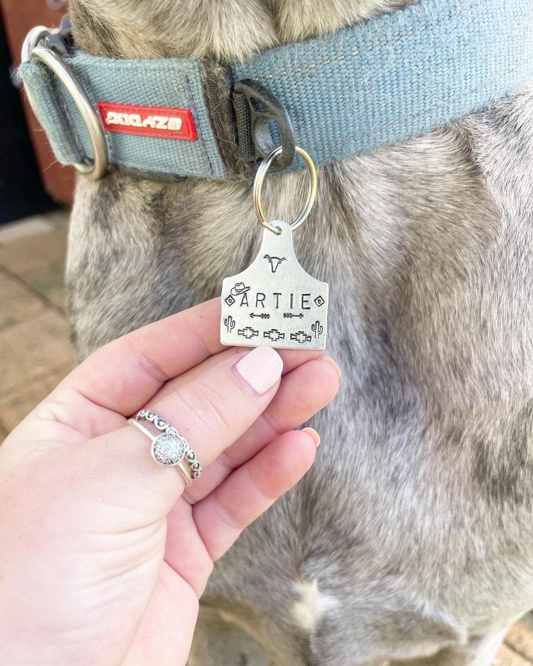 Western Pet Tag Custom Cow Tag - Etsy