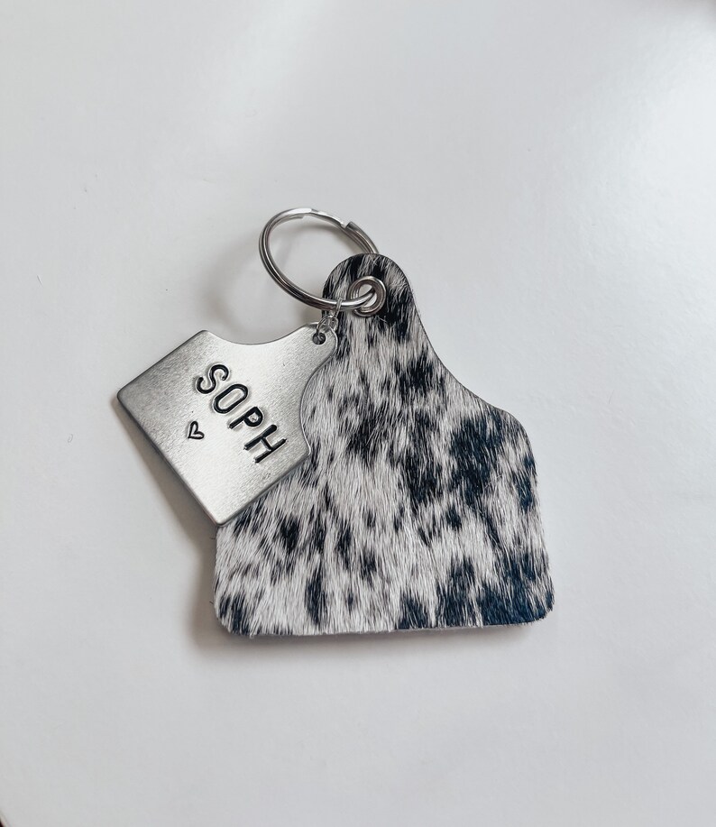 CUSTOM Cattle Tag Keychains - Etsy