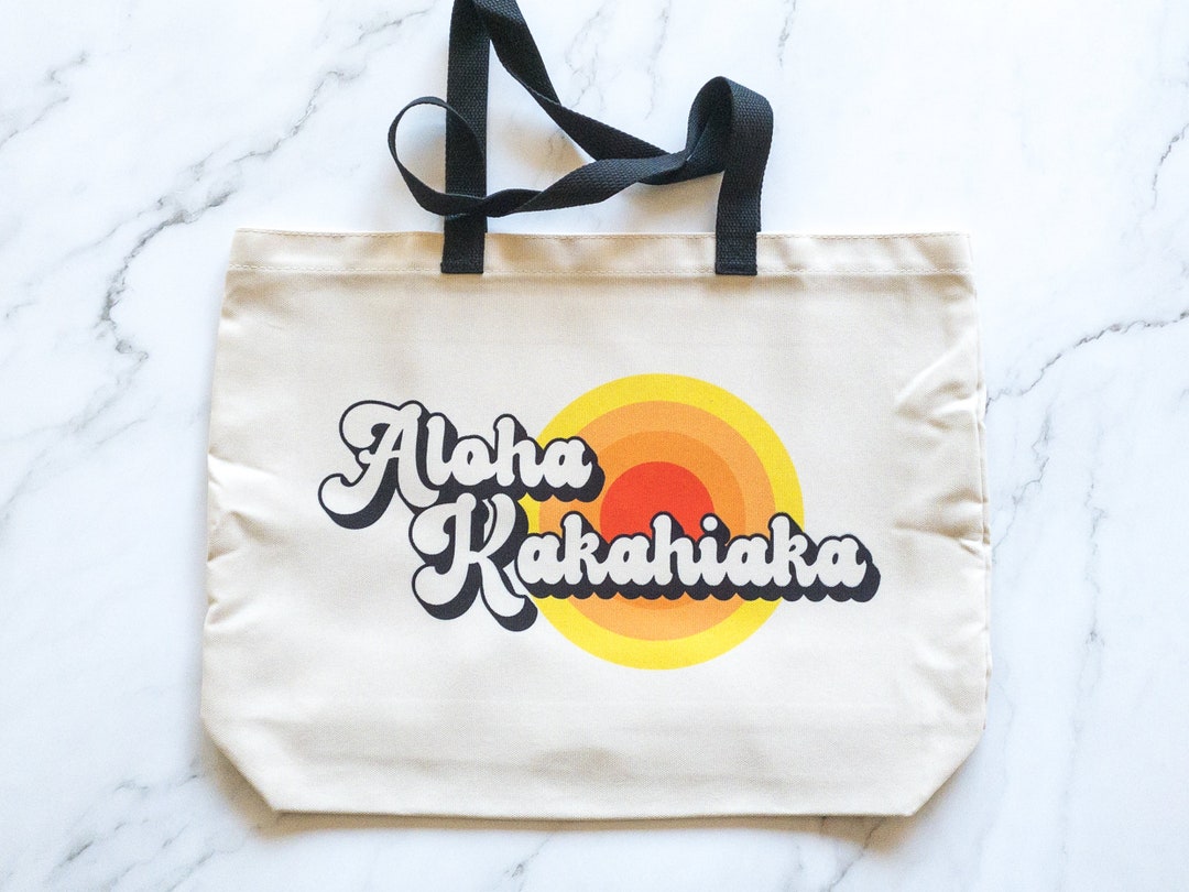 Aloha kakahiaka Hawaiian tote bag for college, Olelo Hawaii gifts for ...