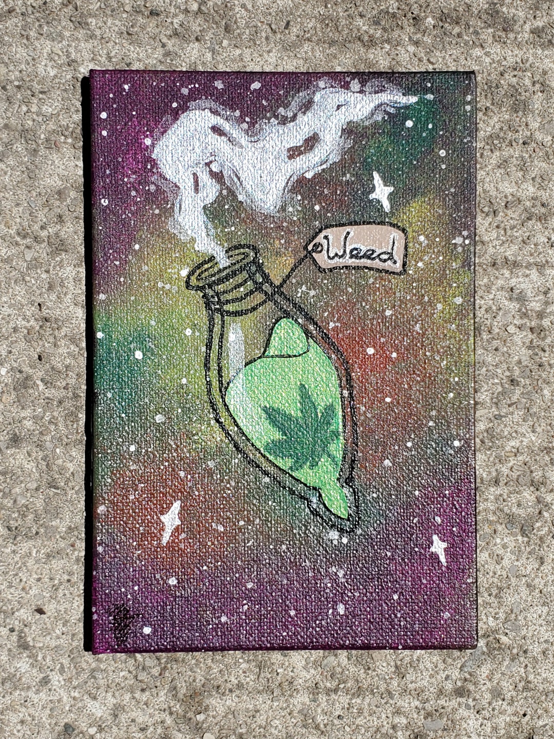 Weed Potion Bottle Painting - Etsy