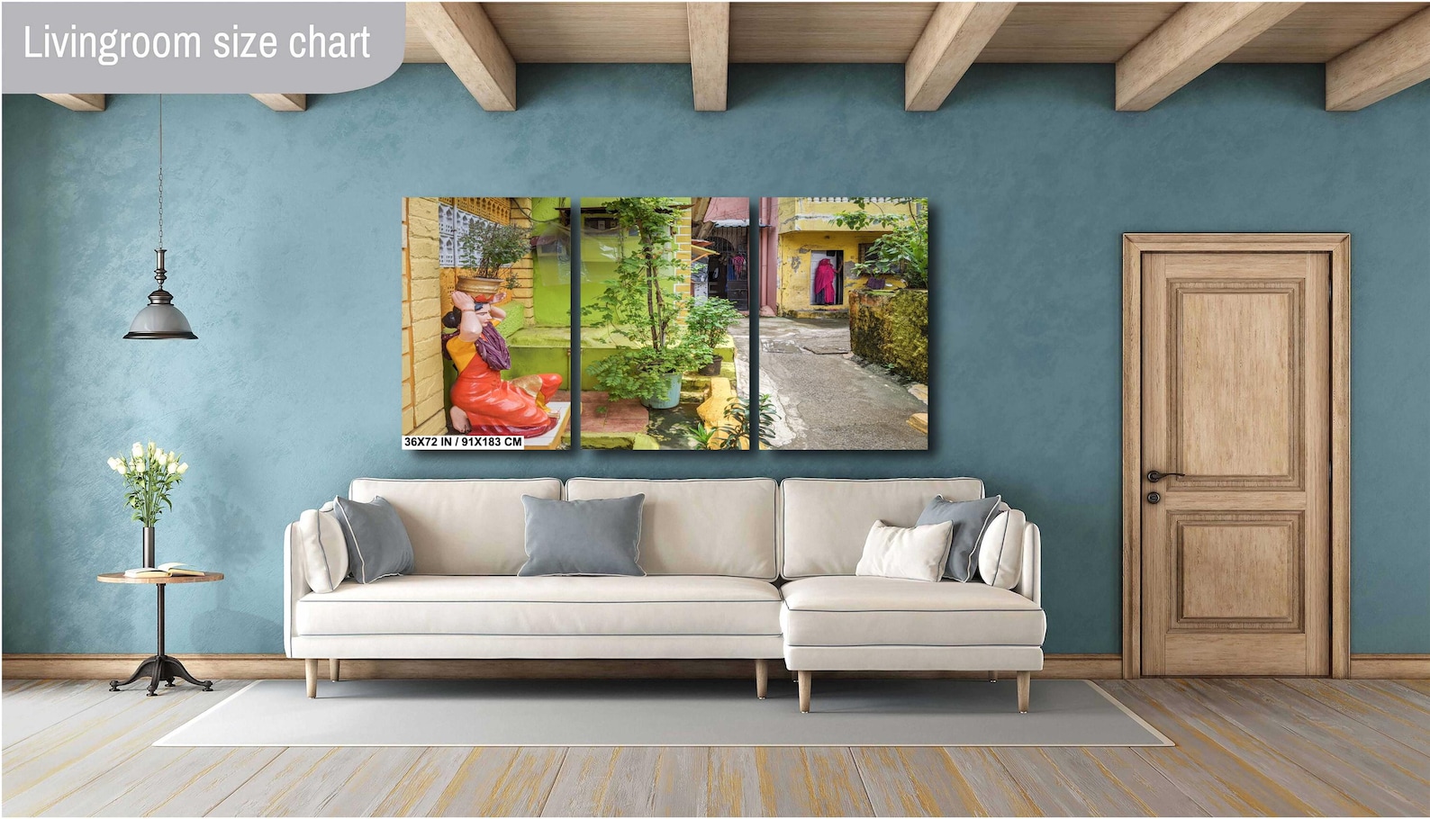 Colorful Indian Street Scene Photo Print | Rustic Indian Wall Art ...