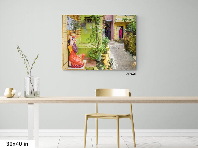 Colorful Indian Street Scene Photo Print | Rustic Indian Wall Art ...