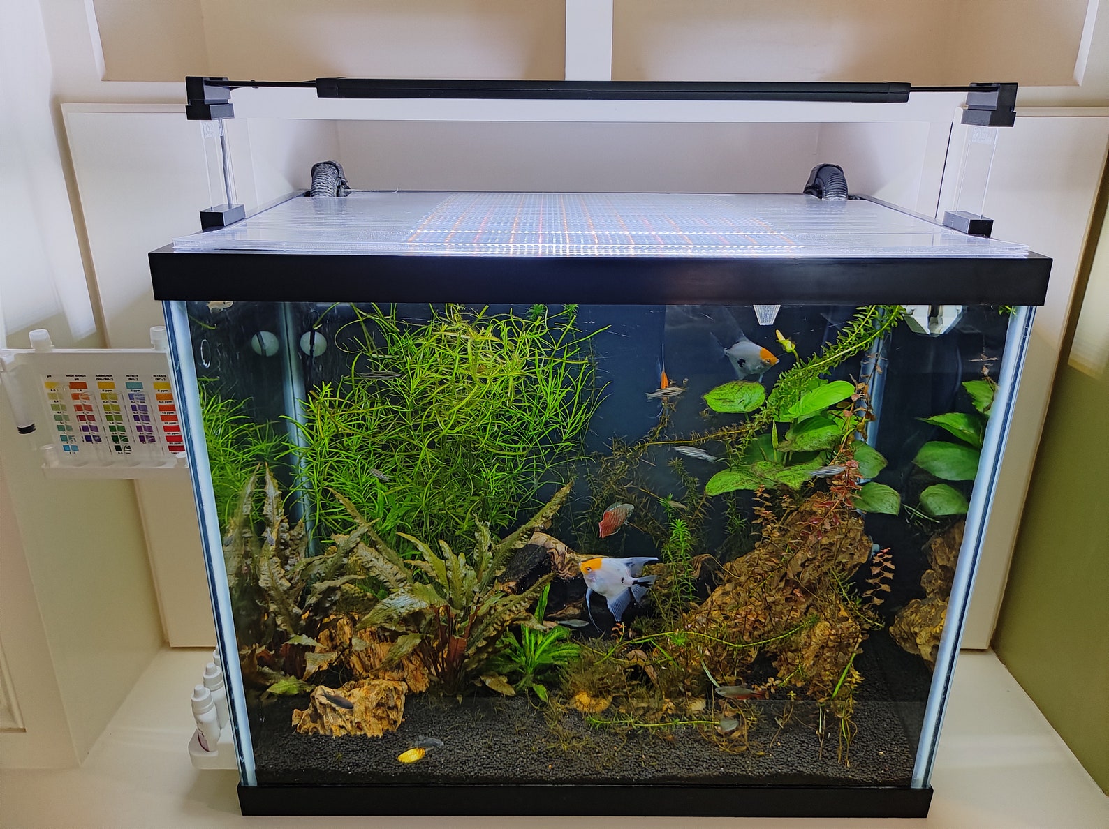 Nicrew Skyled Light Stand (2” Wide Base) LED Riser, Fish Tank Light ...