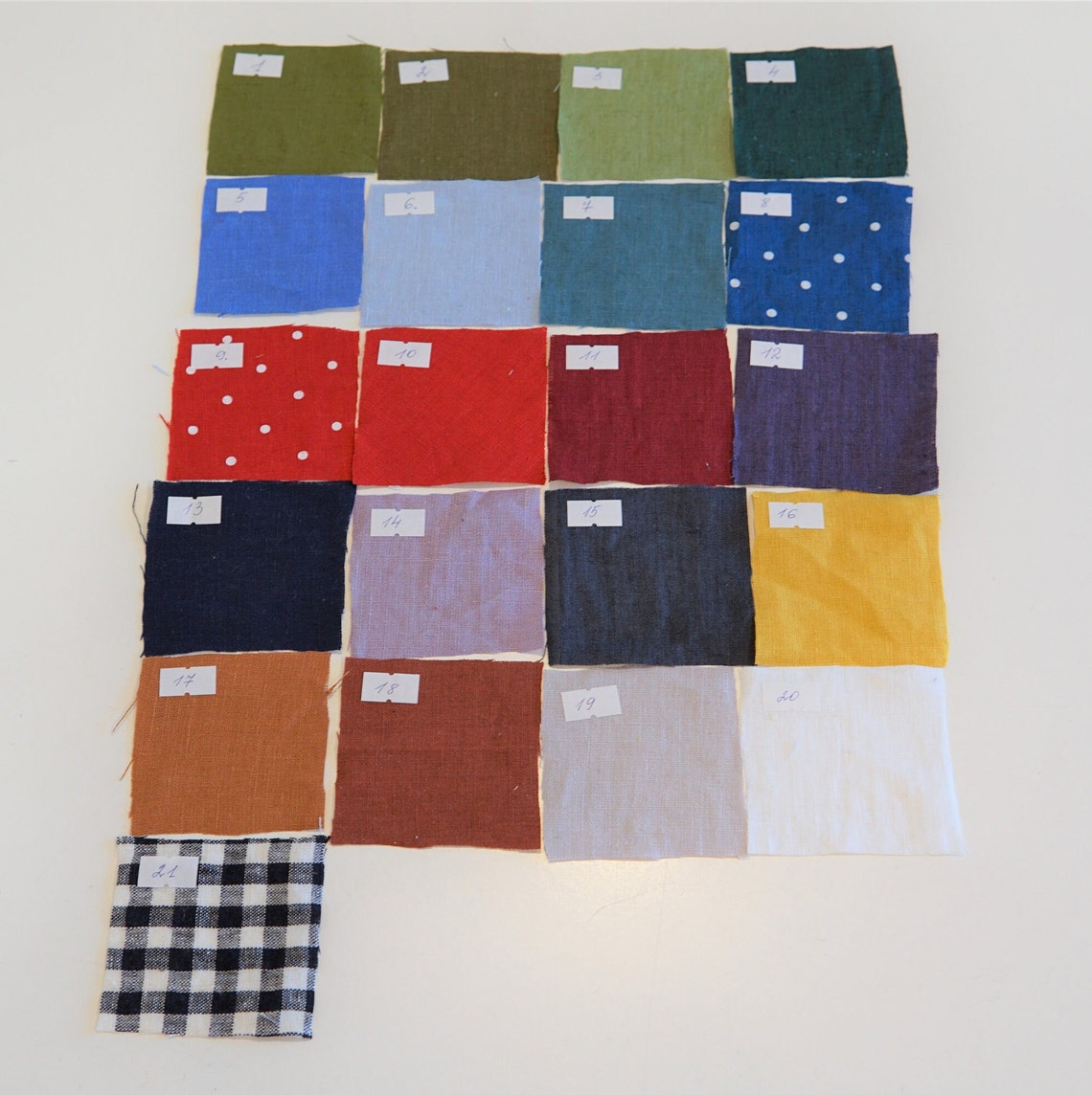 Linen Fabric Samples Pack. Linen Fabric Swatches. Medium Weight Linen ...