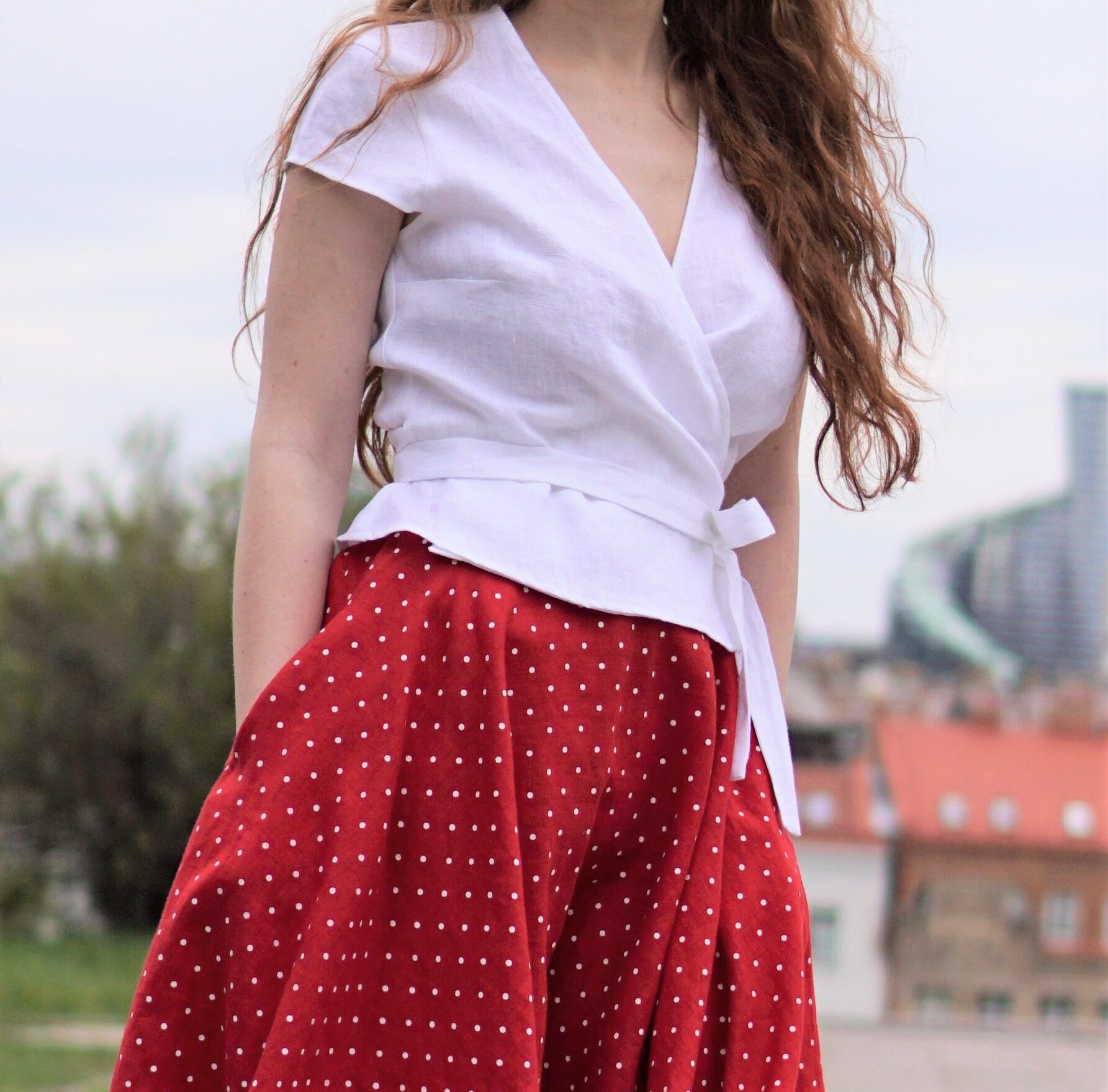 Classic White Linen Wrap Top for Women. Softened Linen Wrap - Etsy