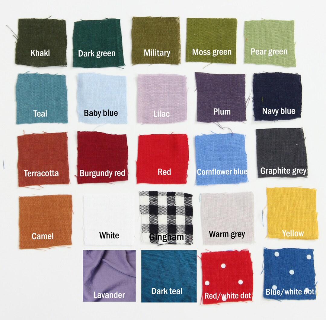 Linen Fabric Samples Pack. Linen Fabric Swatches. Medium Weight Linen ...