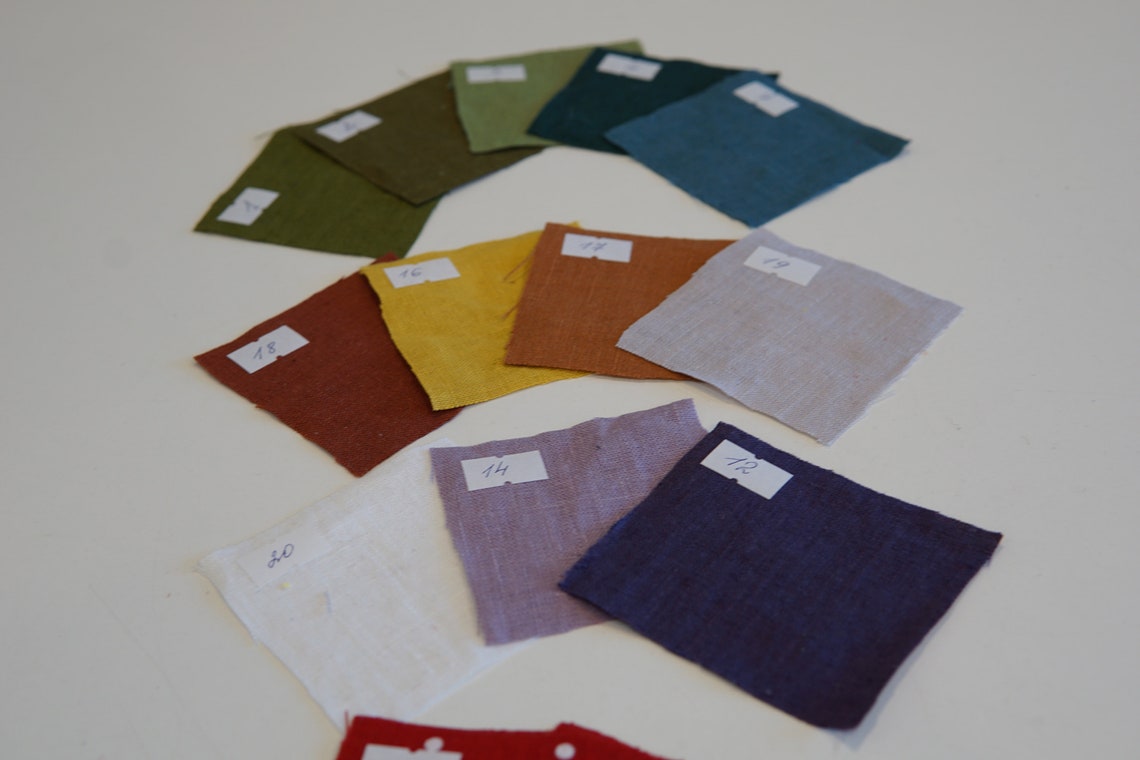 Linen Fabric Samples Pack. Linen Fabric Swatches. Medium Weight Linen ...