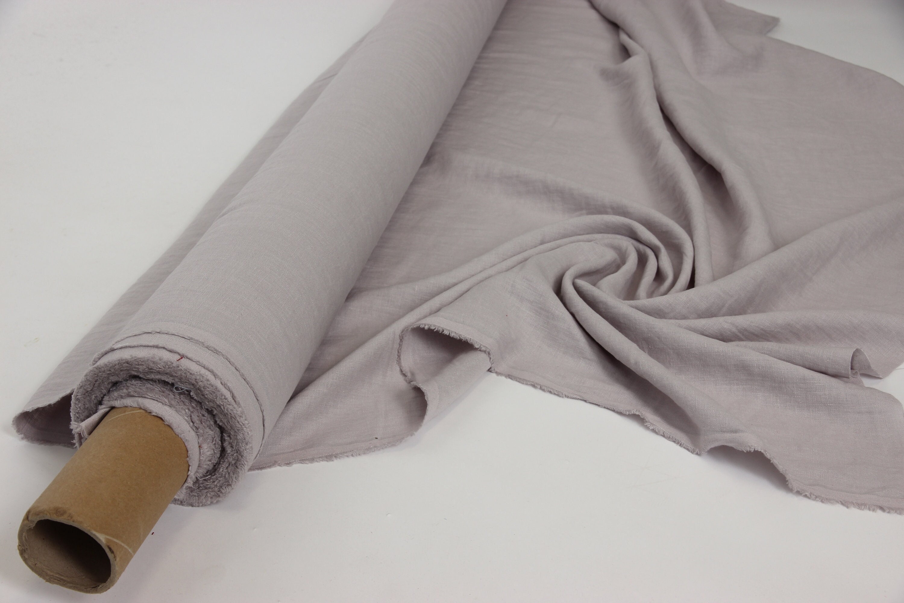 Warm Light Grey Linen Fabric by the Yard. Gray Fabric by the - Etsy