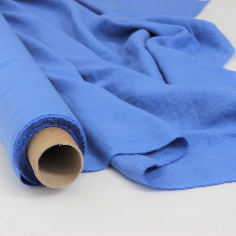 Blue Linen Fabric - Etsy