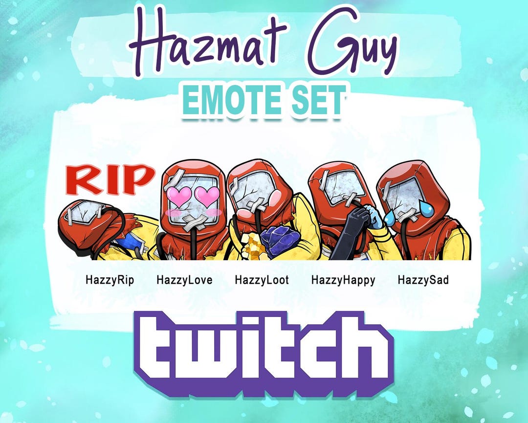 Hazmat Suit Twitch Emote Bundle - Ready to Download Emote Set, Happy ...