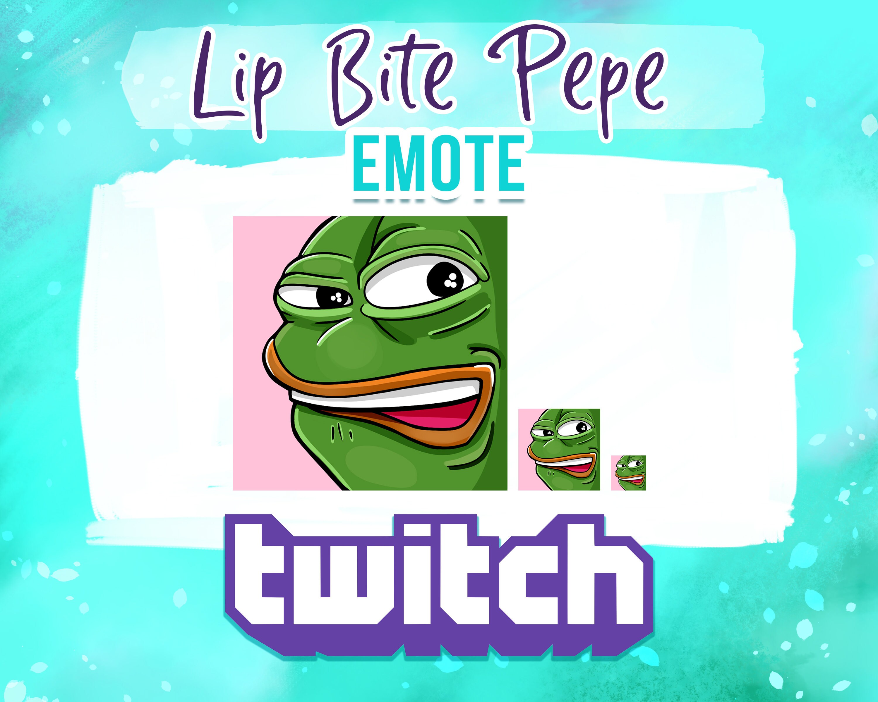Pepe Lip Bite Twitch Emote - Ready to Download - Etsy