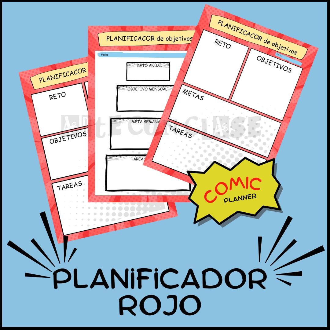 Goal Planner Comic Planner Perpetual Agenda Digital Download Printable ...
