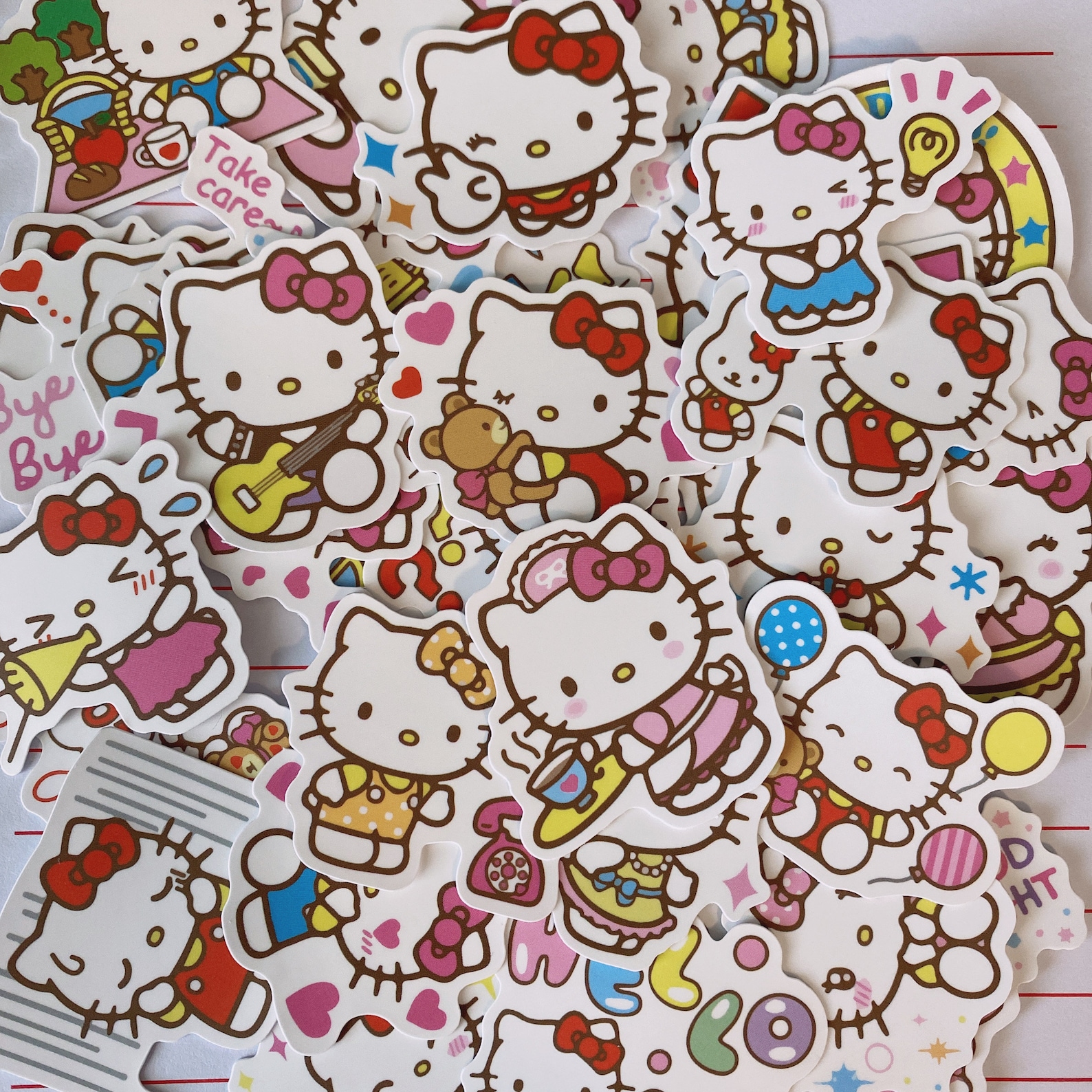 Hello Kitty Pegatina Assorted Hello Kitty Pegatinas 40 Hello Etsy
