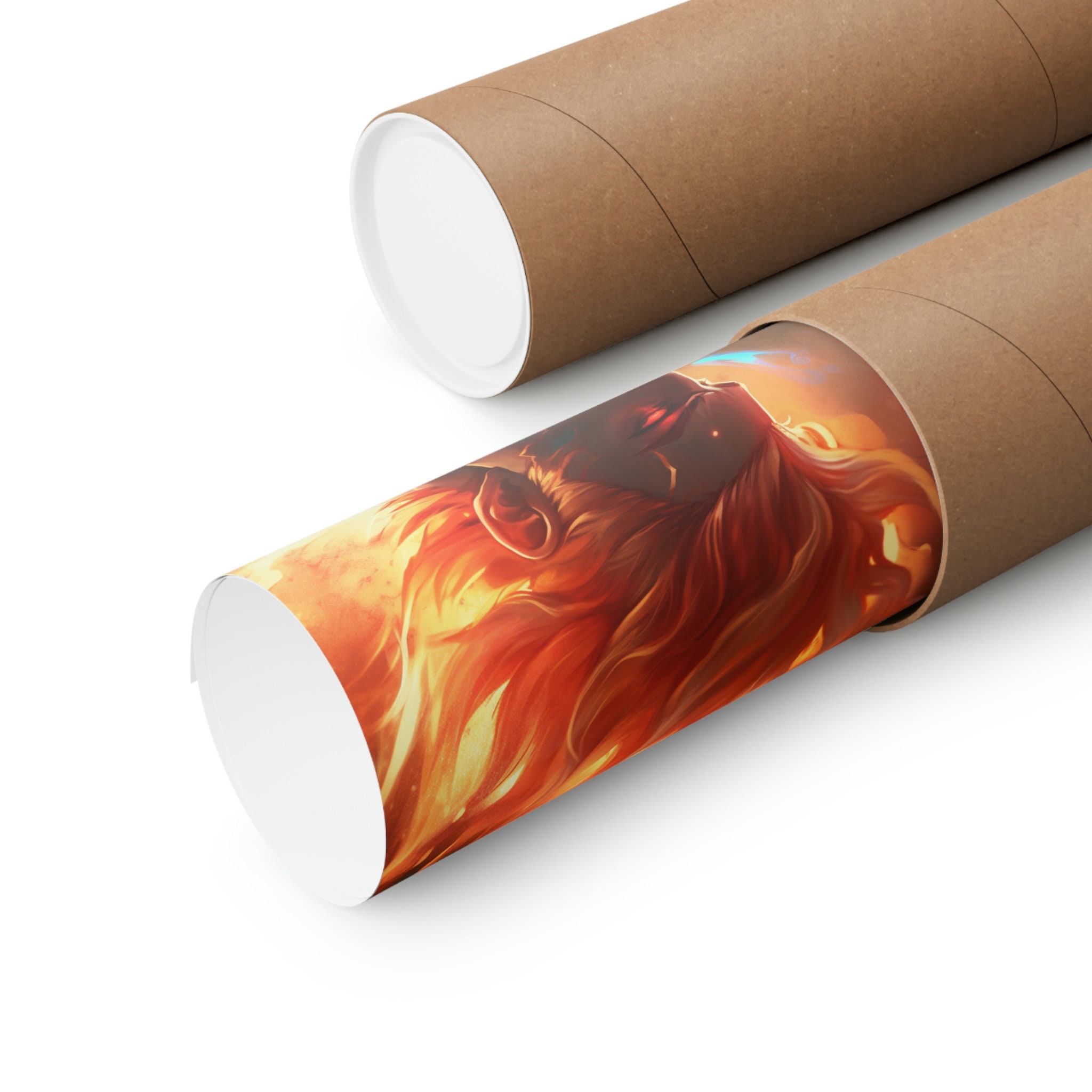 God of Fire Poster Mythology Art Print Inferno Wall Art - Etsy