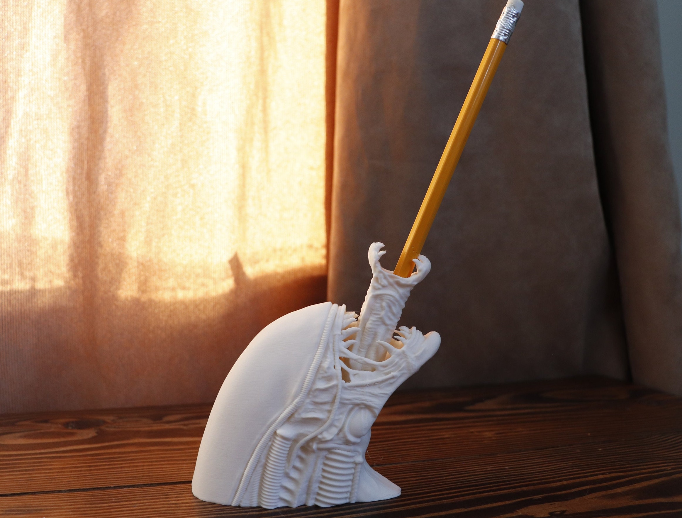 Alien Head Pen Holder Xenomorph Face Home Decor 3d Printed Sci-fi Movie ...