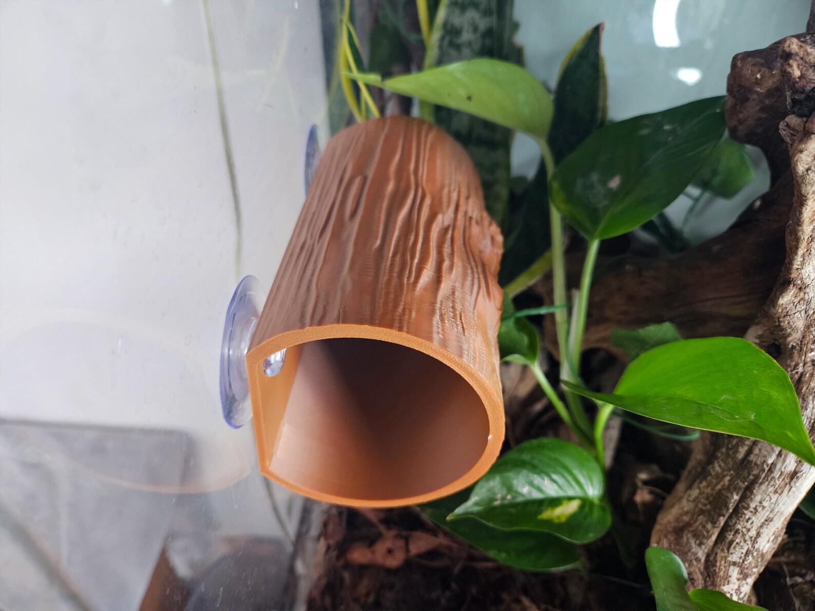 Wood Log Reptile Wall Hide • Forest Nature Gecko Enclosure Decor • 3D ...