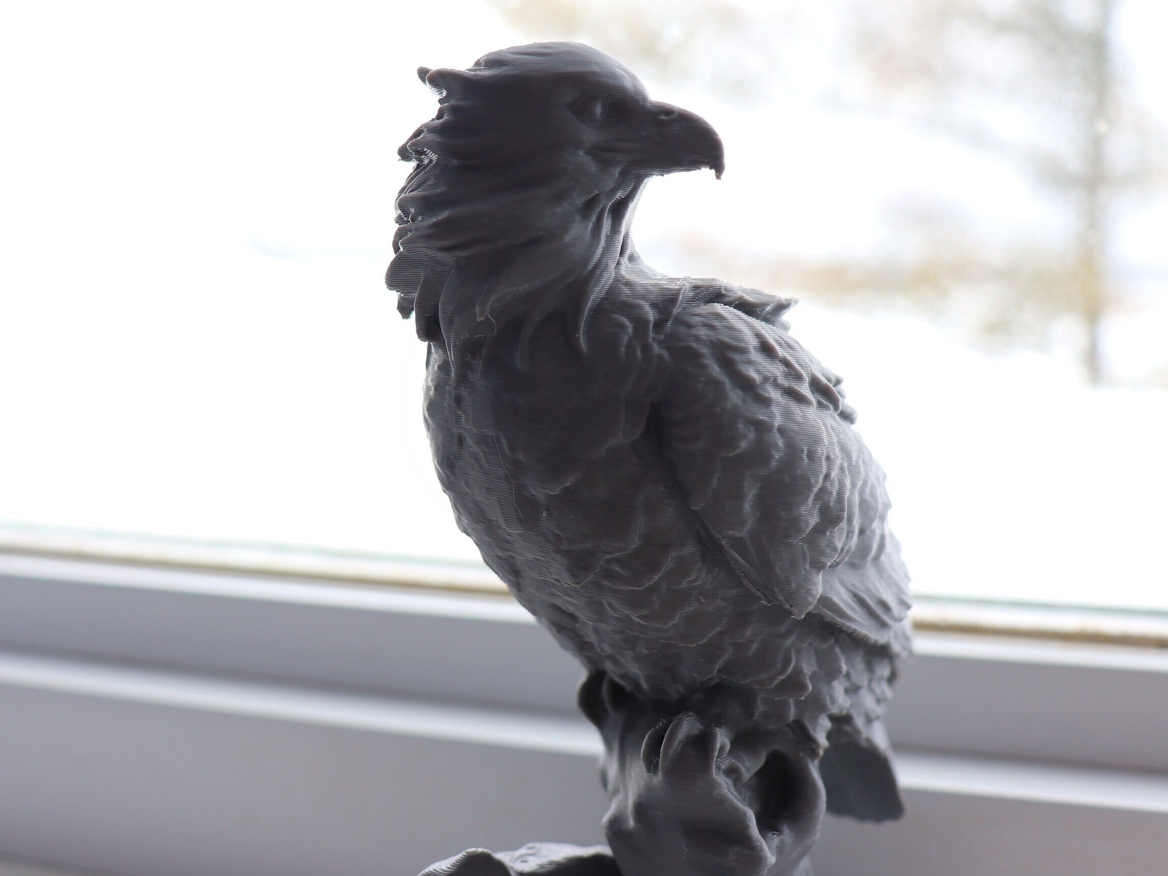 Falcon Bird Figure Hawk in Nature Miniature Statue 3d Printed Home ...